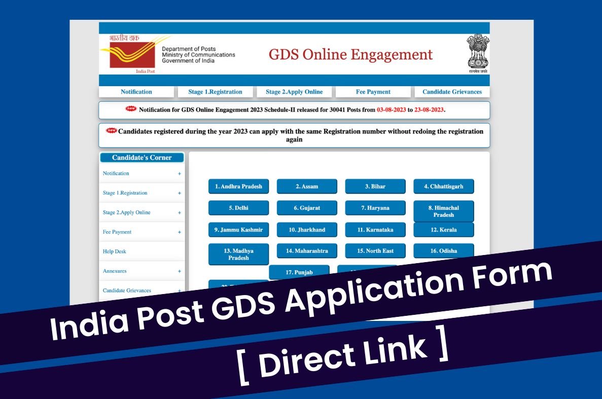India Post GDS Application Form 2023, Apply Online & Download ...